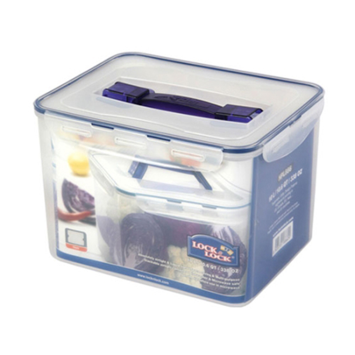 Lock and &lock Rectangle Tall Container 10L with Handle & Tray